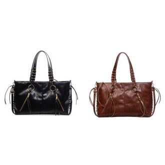 Generic Sac &agrave; bandouli&egrave;re en cuir PU pour femmes et filles, sangle r&eacute;glable, int&eacute;rieur spacieux pour usage quotidien