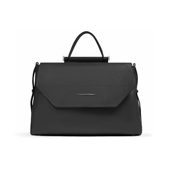 Piquadro Sacoche en cuir pour ordinateur portable - Femme - Sacs - Noir - Taille: ONE Size