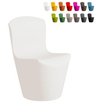 Slide Slide Moderner Designstuhl f&uuml;r Bar Restaurant und Gartenk&uuml;che Zoe - Wei&szlig;