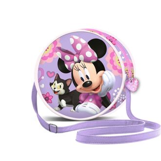 Disney Minnie Maus Cat-Runde Umh&auml;ngetasche, Lila, 18,5 x 18,5 cm
