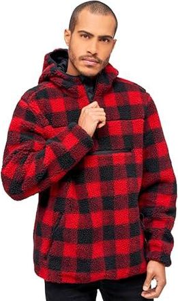 Brandit Teddyfleece Worker Pullover, color: red/black, size: 4XL