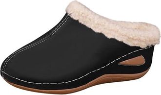 Generic Femme Pantoufles dHiver Compens&eacute;es Chaussures dInt&eacute;rieur Chaude Doublure En Peluche Polaire Chaude Semelle Antid&eacute;rapante Confortables L&eacute;ger Casual Cha