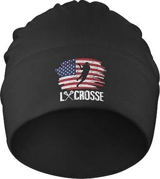 Generic Homme Femme Bonnet &Agrave; Revers Lacrosse Dr&ocirc;le Bonnet dhiver Doux Hiver Chapeaux Mode Bonnets Tricot&eacute; pour Ski Hiver Cyclisme