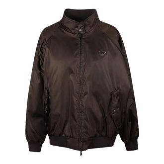 Prada Re-Nylon Bomberjacke - - Jackets - Damen - Braun - S