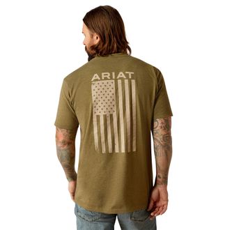 Ariat Mens Ariat Freedom T-Shirt in Military Heather, Size 2X-Large