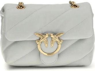 Pinko Pinko, Femme, Sacs, Gris, Taille: ONE Size Love Mini Puff Shoulder Bag