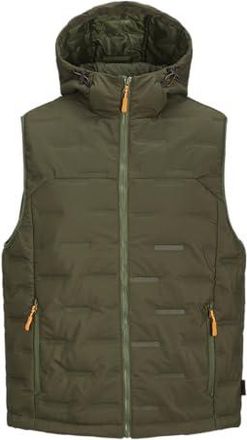 Jack & Jones Jcosonic Bodywarmer à Capuche Gilet, Marron, L Homme
