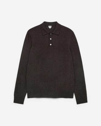 Arket Polopullover Aus Merinowolle -Braun