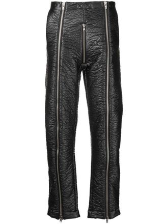 Walter Van Beirendonck pantalon droit &agrave; fermeture zipp&eacute;e - Noir