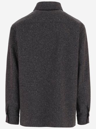 Valentino Mens Jacket Wool-Blend Dark Grey
