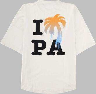 Palm Angels Cotton Crew Neck T-Shirt - White