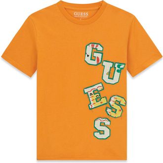 Guess T-Shirt L6GI02 K8HM4 Orange Relaxed Fit