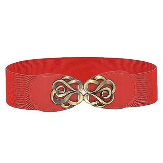 Generic Ceinture Femme - Ceinture &eacute;lastique pour femme robuste et d&eacute;corative &agrave; large taille pour une tenue &eacute;l&eacute;gante et confortable quotidien ou pour des occas