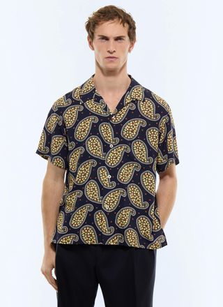 Fursac Chemisette &agrave; motif paisley en viscose - Taille XXL - Homme