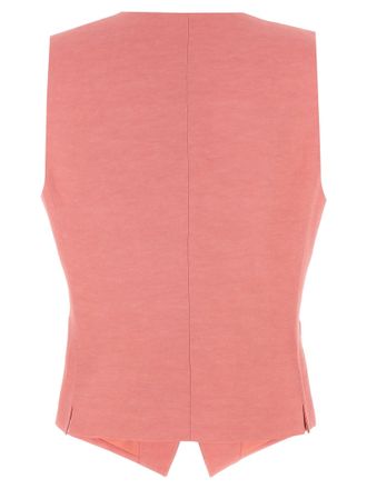 Alberto Biani Linen-Viscose Blend Vest - Pink