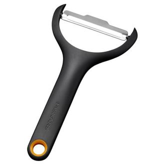 Fiskars Functional Form Gem&uuml;sesch&auml;ler, Y-Sch&auml;ler f&uuml;r Karotten und Gurken, Schwenkbare Klinge, Ergonomischer Griff, Edelstahl-Klinge/Kunststoff-Griff, Schwarz/