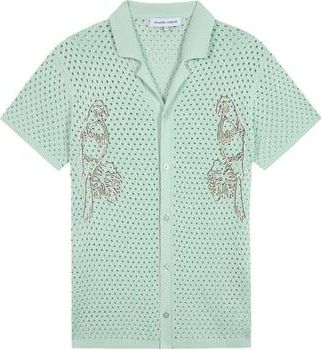 Maison Labiche Chemise ajour&eacute;e en coton