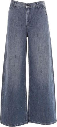 Liu Jo Femme, Jeans, Bleu, Taille: W28 Jeans &Eacute;vas&eacute;s avec Strass