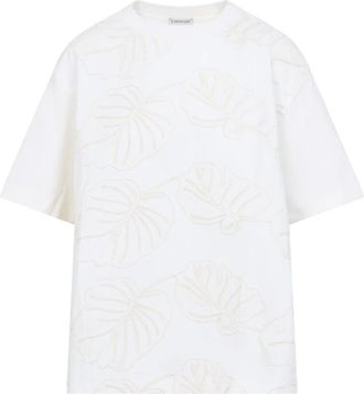 Moncler Femme, Tops, Blanc, Taille: 36 FR SS T-shirt