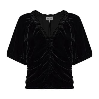 Baum Und Pferdgarten Velvet Top Melline - - Blouses & Shirts - Damen - Schwarzk - XS
