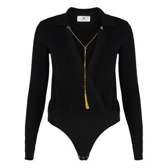 Elisabetta Franchi Damen, Oberteile, Schwarzk, MGr&ouml;&szlig;e