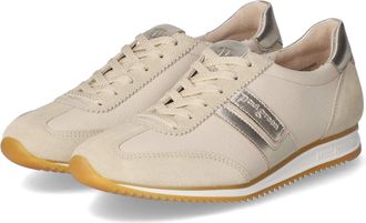Paul Green Damen Schn&uuml;rhalbschuh in beige-Kombi - Gr. 43