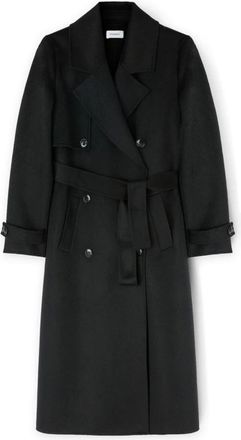 Motivi Femme, Manteaux, Noir, Taille: 42 FR Wool blend trench coat