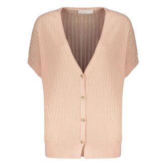 Fabiana Filippi Femme, Pulls, Rose, Taille: 38 FR Cotton Cardigan