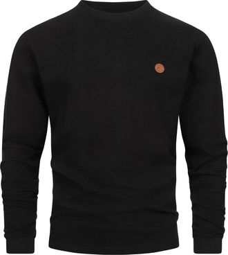 Indicode Herren INGuadalupe o-Neck Herren Sweatshirt INGuadalupe mit Rundhalsausschnitt aus Baumwolle Black, XXL