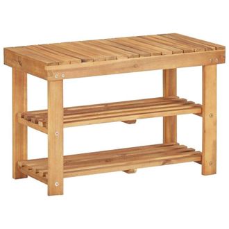 vidaXL Schuhregal 70 &times; 32 &times; 46 cm Massivholz Akazie vidaXL