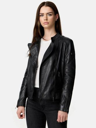 Tazzio Lederjacke F523 moderne & zeitlose Damen Jacke im Biker Look