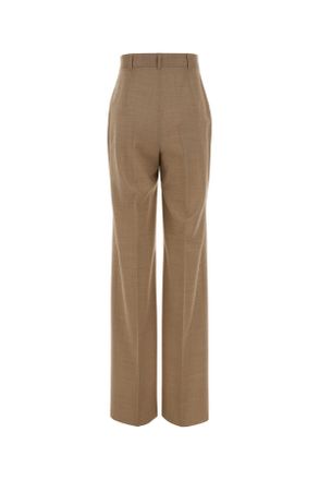 MM Studio Womens Beige Wool Cambusa Pant Var.fil A Fil Exterior: Virgin Pantaloni Trousers