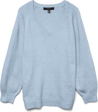 Vero Moda Vmleaf Ls Long V-Neck Pullover Noos