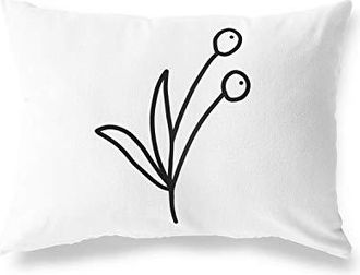 Bonamaison Le Jardin du Lin Kissen Zierkissenbezug Kissenbezug, Weich Bequem, Für Zuhause Autos Büro Sofa Wohnzimmer Couch Schlafzimmer Dekor, 35x50 Cm - Entworf