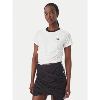 adidas T-Shirt Adiluna Season 2 X Jennie Layered LD4968 Wei&szlig; Regular Fit