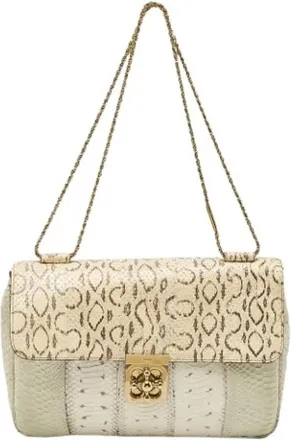 Chlo&eacute; Pre-owned Elsie Shoulder Bag - Femme - Pre-owned - Beige - Taille: ONE Size