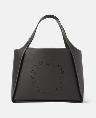 Stella McCartney Logo Large Tote Bag, Woman, Black