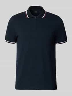 Mc Neal Slim Fit Poloshirt mit Kontraststreifen und Rei&szlig;verschluss