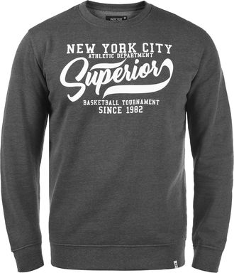 Indicode IDGalilero Herren Sweatshirt Pullover Sweater mit Rundhals-Ausschnitt Rippbündchen Baumwollmischung Regular fit, Größe:M, Farbe:Grey Mix (914)