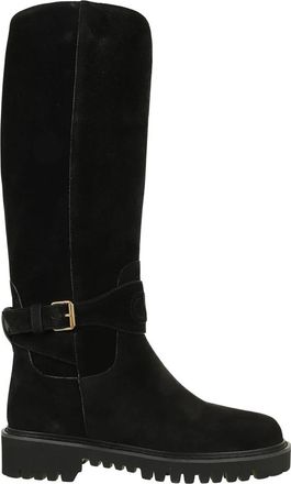 Valentino Garavani VLogo Signature Spaltleder-Stiefel 40mm - - Shoes - Damen - Schwarzk - 40 EU
