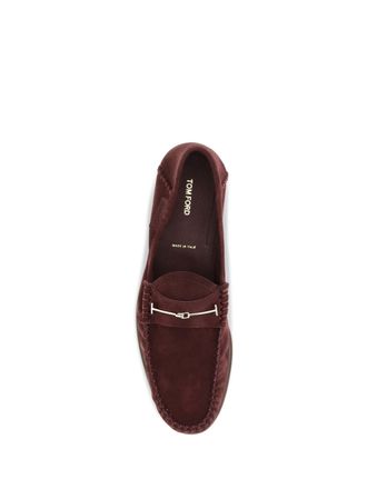 Tom Ford T-Strap Suede Loafer - Brown