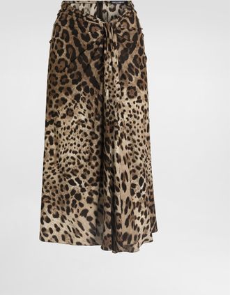 Dolce & Gabbana Rock Aus Viskosejersey Mit Leo-print - Frau R&ouml;cke Animalprint 36