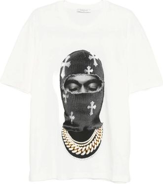 Ih Nom Uh Nit IH NOM UH Nit, Homme, Tops, Blanc, Taille: XL T-Shirt &agrave; imprim&eacute; Croix de Masques