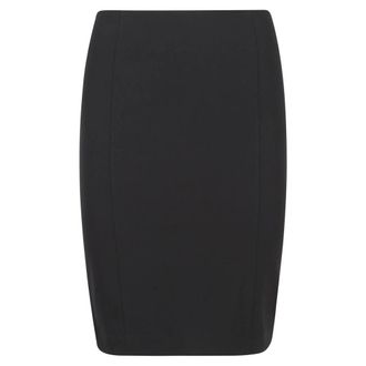 Dondup Femme, Jupes, Noir, Taille: 38 FR Jupe Midi en Tissu Uni Bi-extensible