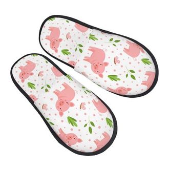 Generic Pantoufles De Maison Petits Cochons Rigolos Chaud Accueil Pantoufles Cozy Chausson Hotel Pour Spa Femmes Automne L