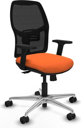 Piqueras y Crespo Alfera Telearbeitsstuhl mit 2D-Armen, h&ouml;henverstellbare Lendenwirbelst&uuml;tze, ausgestattet mit Syncro/Traslack und Schneideschaum, mit 65 mm Nylon-Rolle