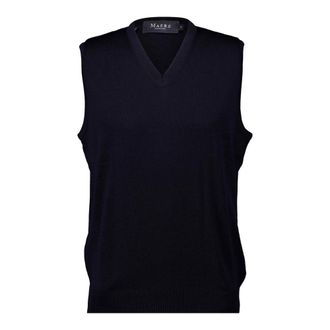 Maerz Superwash Spencer V-neck - - Knitwear - Herren - Blau - 2XL