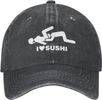Generic Sun Protection Casquettes I Love Les Sushis Classique Baseball Casquette Respirante Chapeau Soleil pour Les Saisons P&ecirc;che Course