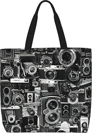 Generic Collection DAppareils Photo R&eacute;tro Cool Sac Fourre-Tout R&eacute;utilisable Sacs De Courses D&eacute;contract&eacute; Sac Courses Pour Shopping Plage Voyage