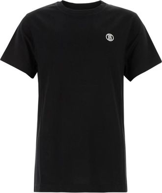 Burberry Homme, Tops, Noir, Taille: XS T-shirt ras du cou en coton